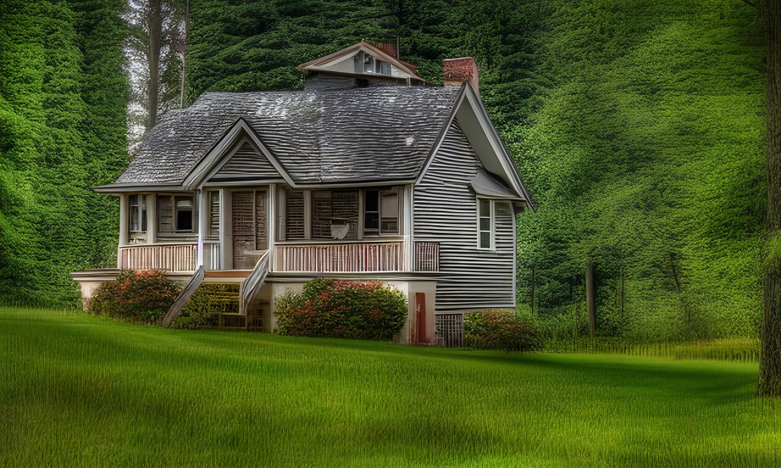 House in the woods - AI Generated Artwork - NightCafe Creator