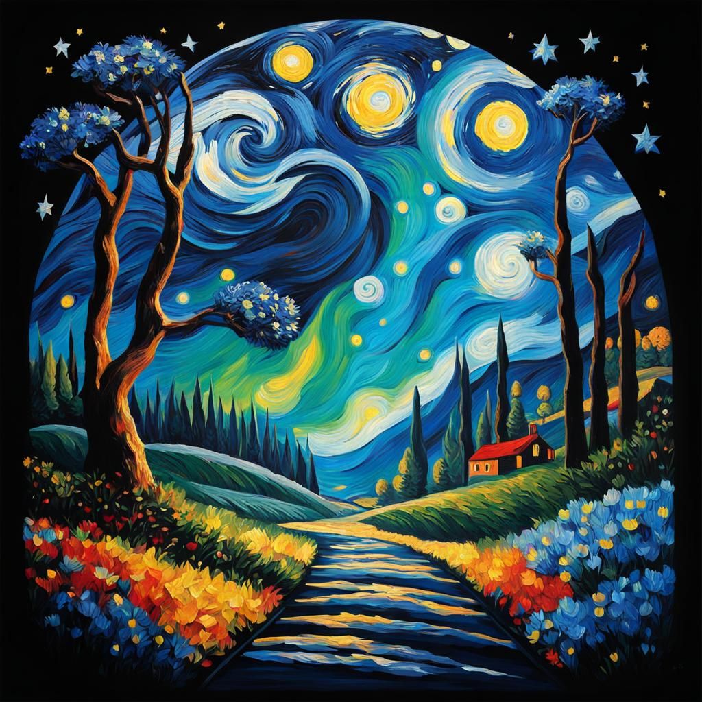 Homeland on a Starry Starry Night - AI Generated Artwork - NightCafe ...