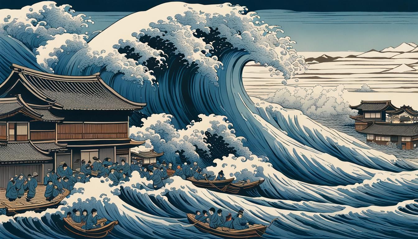 Tidal Wave - AI Generated Artwork - NightCafe Creator