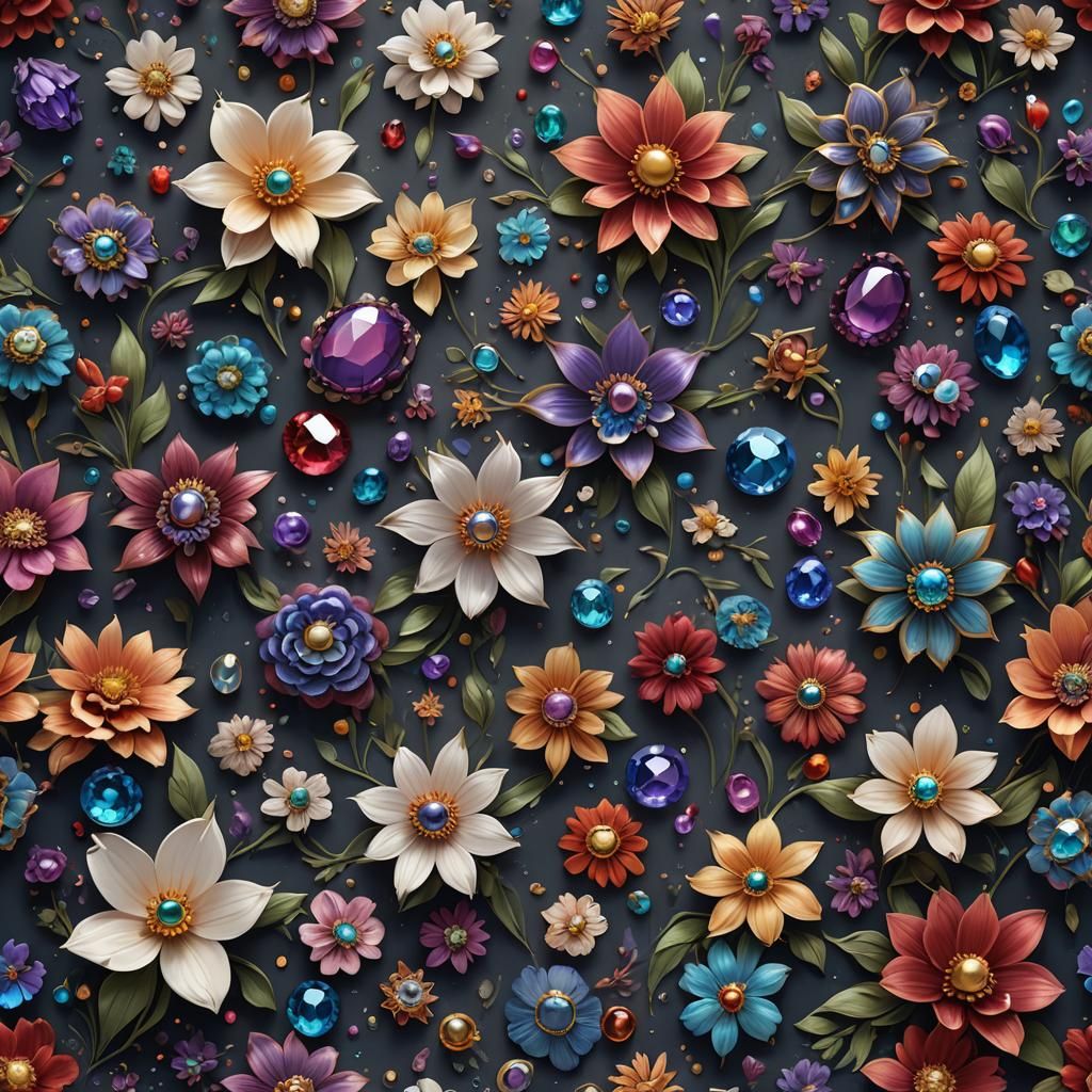 Gem Garden #2 - AI Generated Artwork - NightCafe Creator