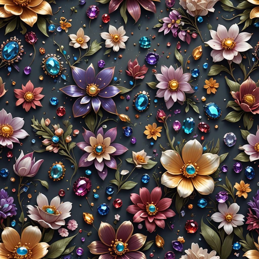 Gem Garden #4 - AI Generated Artwork - NightCafe Creator