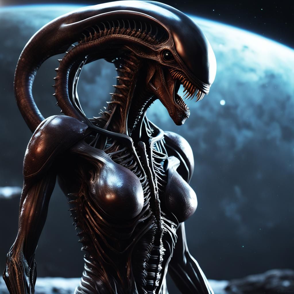 Beautiful Low Cut Female Xenomorph Ai Generated Artwork Nightcafe Creator