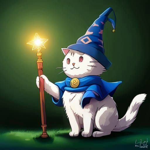 Wizard cat #2 - AI Generated Artwork - NightCafe Creator