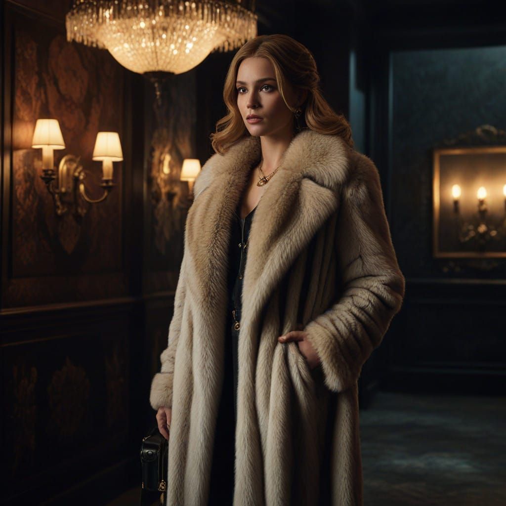 Daphne Blake in fur coat - Elegant Heiress in Luxurious Fur ...