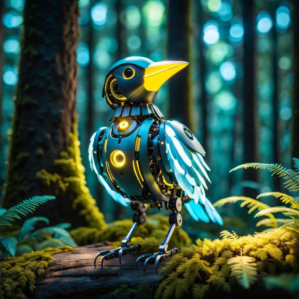 Cyborg bird - AI Generated Artwork - NightCafe Creator