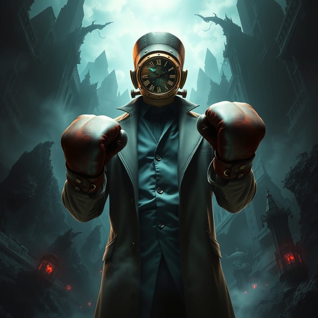 Victorian Mad Scientist Wields Clockwork Fury - AI Art