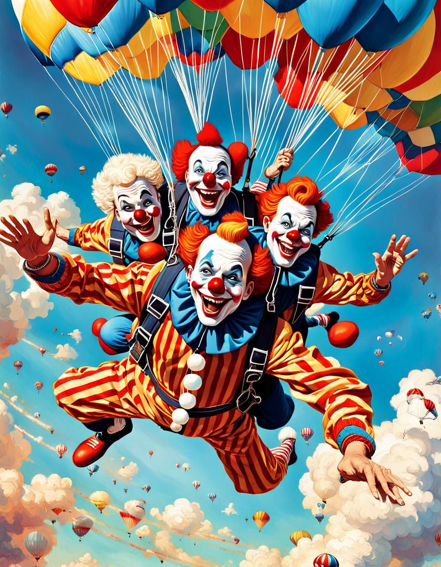 Flying circus clowns - Flying circus clowns