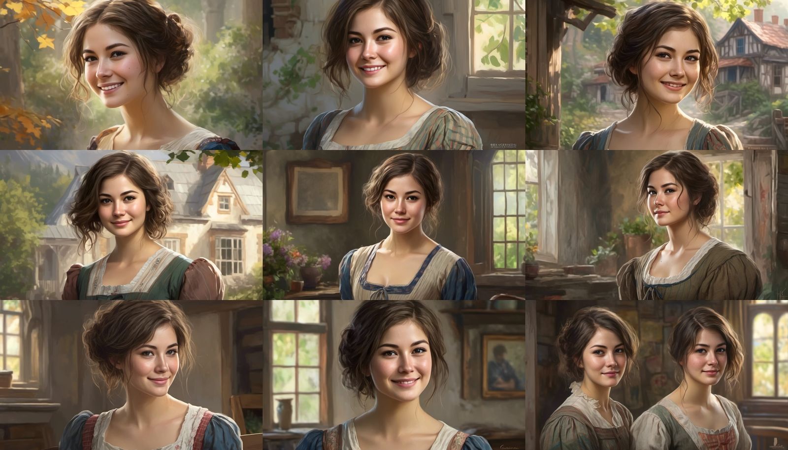 curvaceous Beautiful young woman, short hair, 25 years old, peasant ...