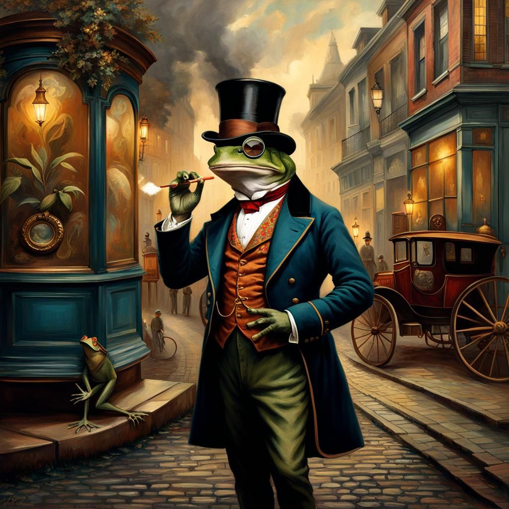 Victorian Frog - AI Generated Artwork - NightCafe Creator
