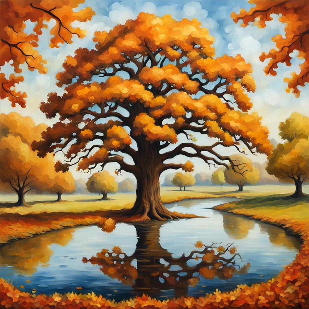 Fall Setting - AI Generated Artwork - NightCafe Creator