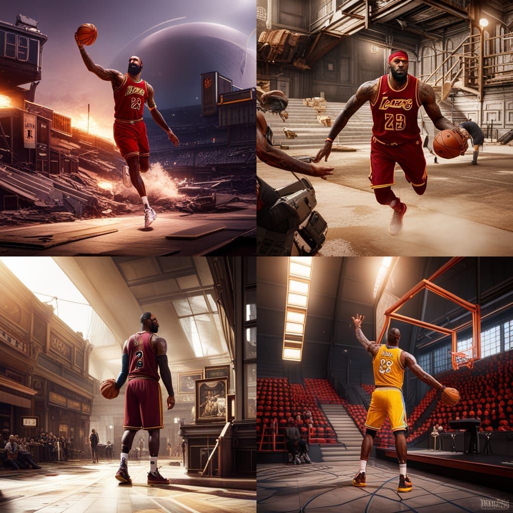 every dude is Lebron James - AI Generated Artwork - NightCafe Creator