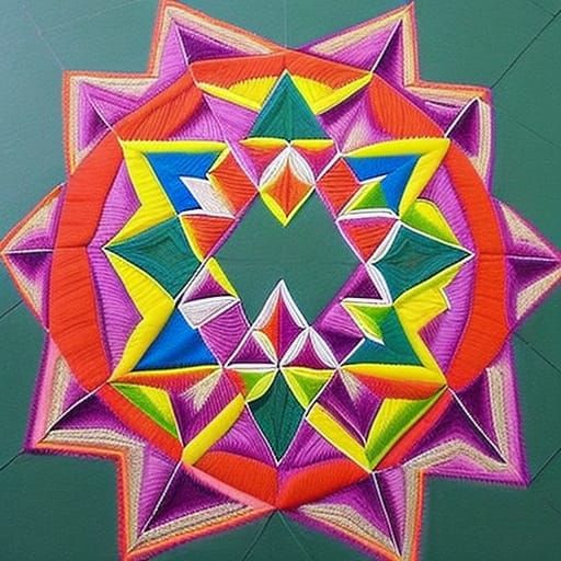 Geometric Rangoli - AI Generated Artwork - NightCafe Creator