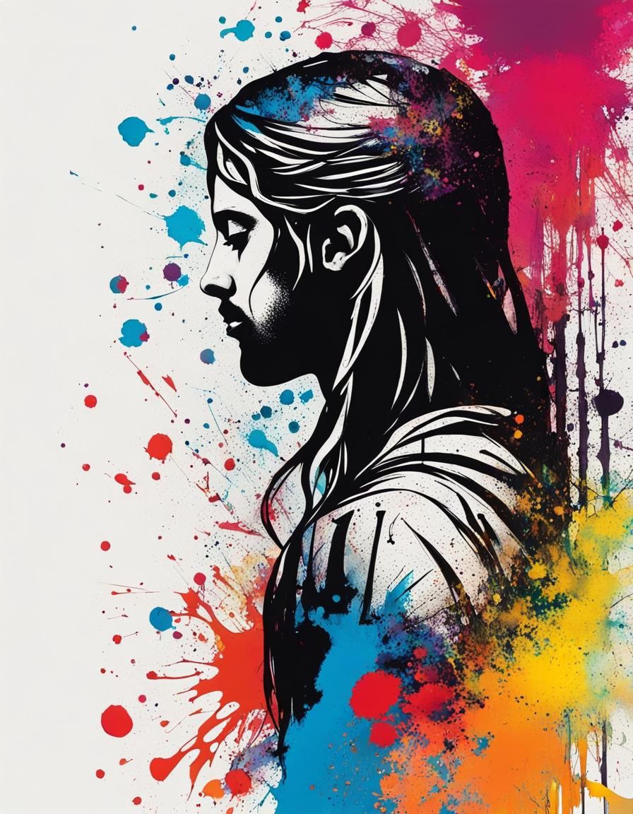 Ink Splatter - AI Generated Artwork - NightCafe Creator