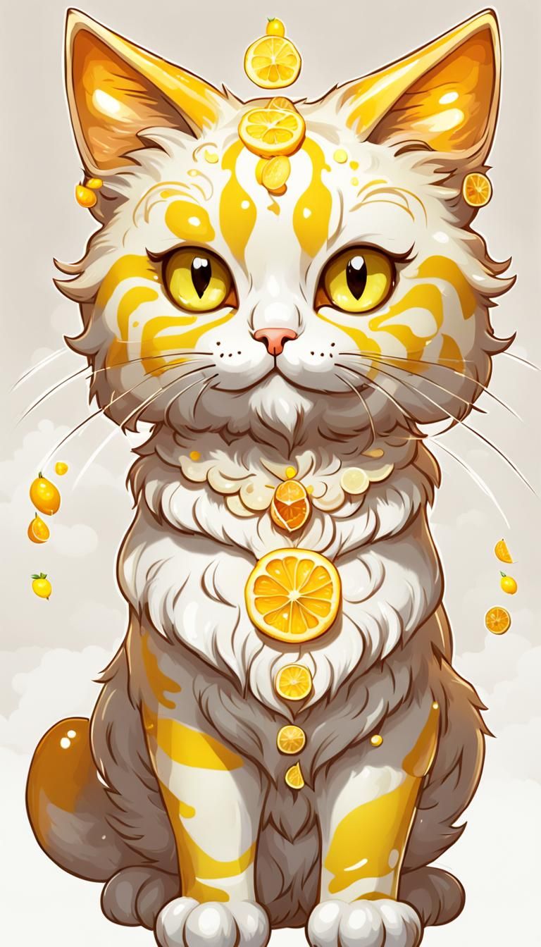 Lemon Kitten - AI Generated Artwork - NightCafe Creator