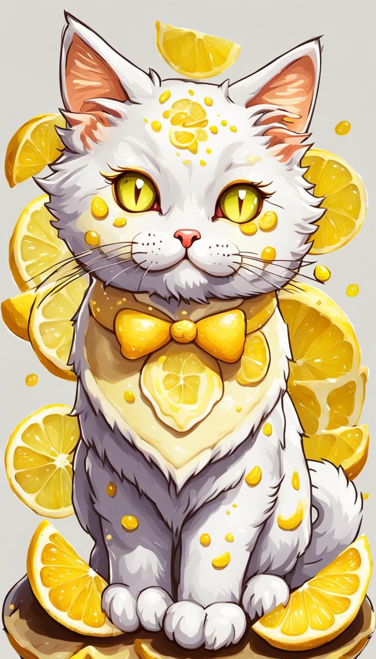 Dapper Lemon Kitten - AI Generated Artwork - NightCafe Creator