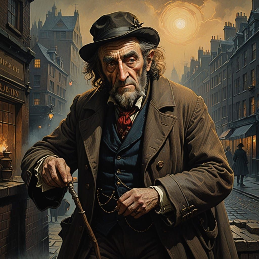 Ron Moody in his most famous role as Victorian Hebrew Thief Fagin from ...