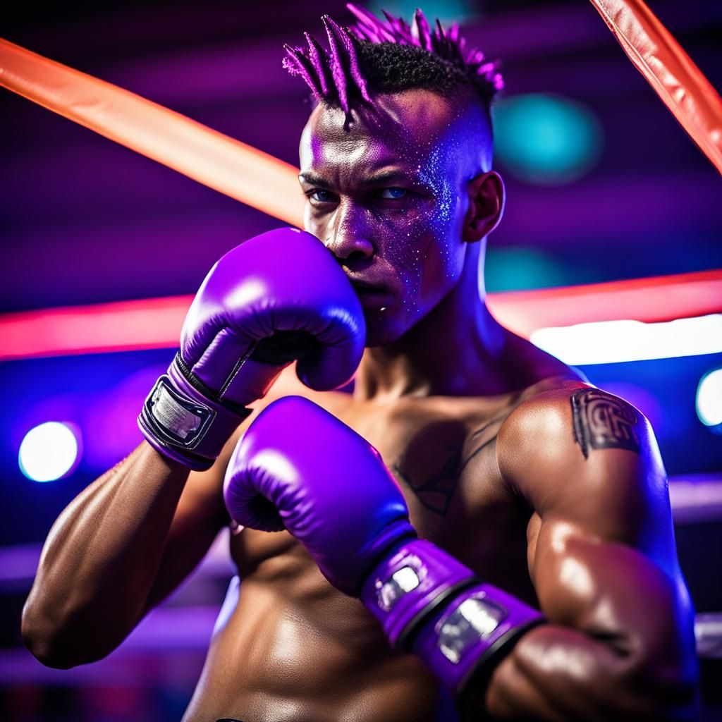 Cyberpunk Boxer - AI Generated Artwork - NightCafe Creator