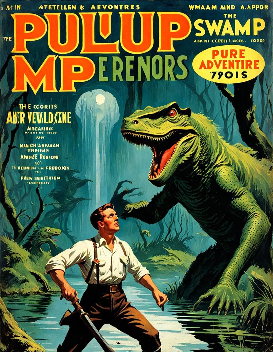 Pulp Swamp Cover #1 - AI Generated Artwork - NightCafe Creator