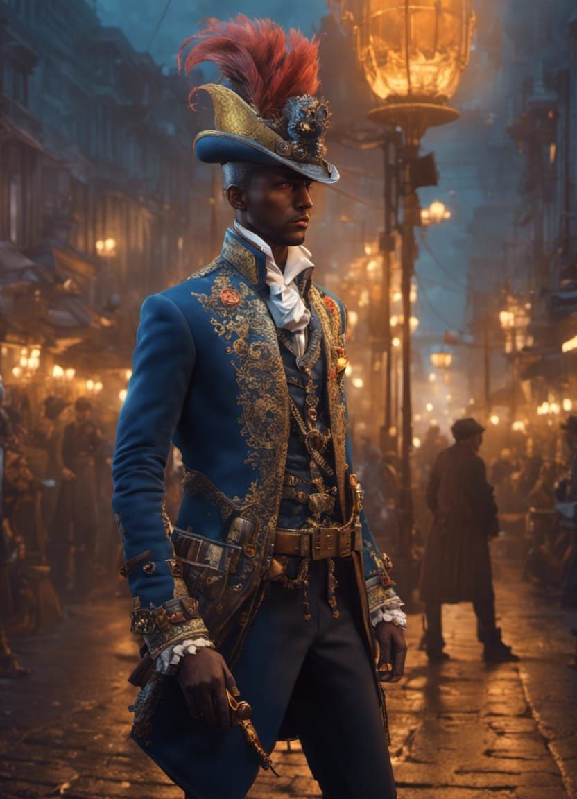 Rococopunk Man - AI Generated Artwork - NightCafe Creator