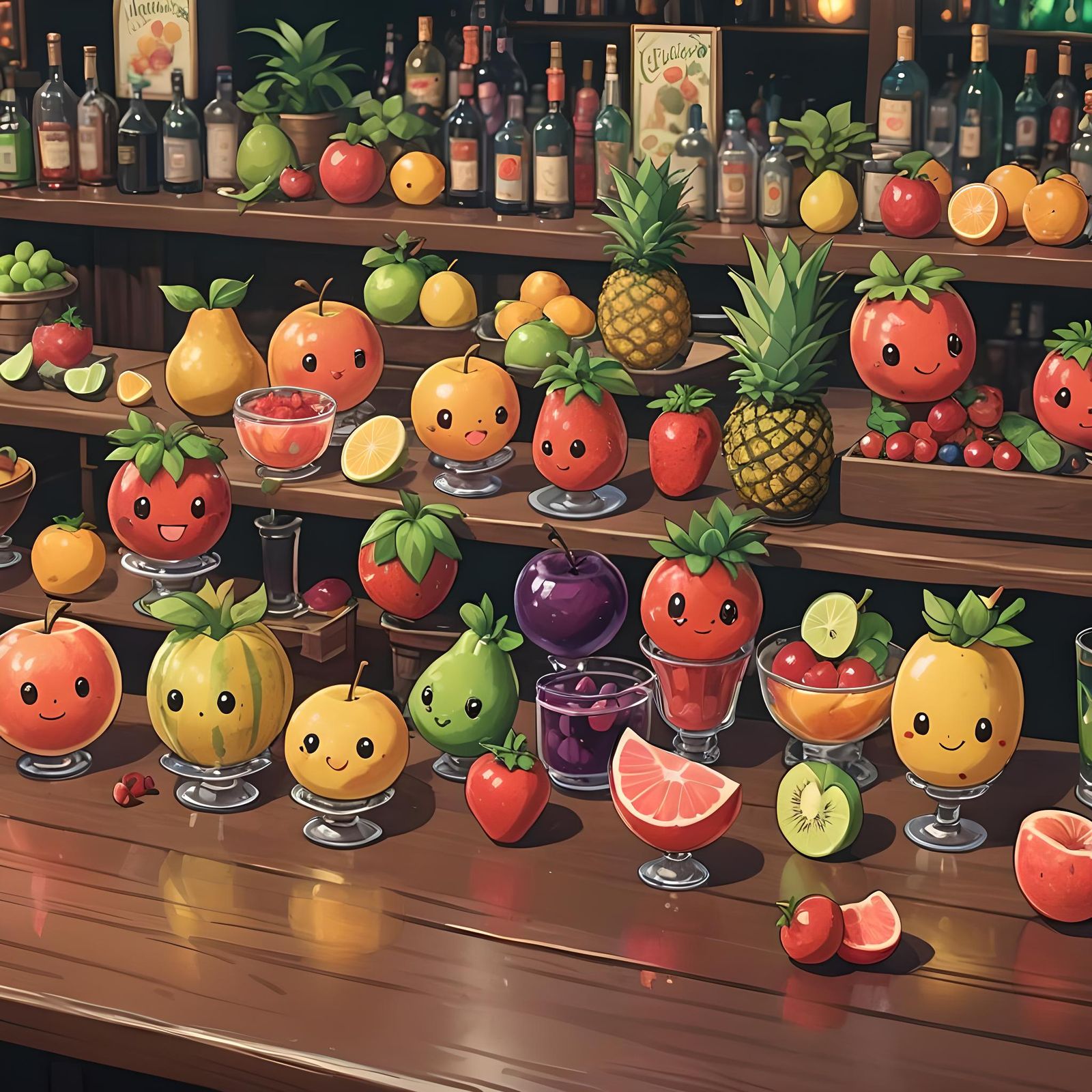 Chibi Smoothie-bar - AI Generated Artwork - NightCafe Creator