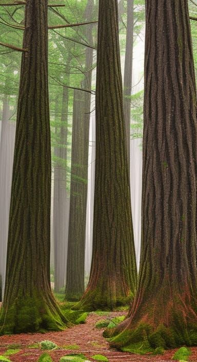 Old-Growth American chestnut forest on an Appalachian ridgetop in the ...