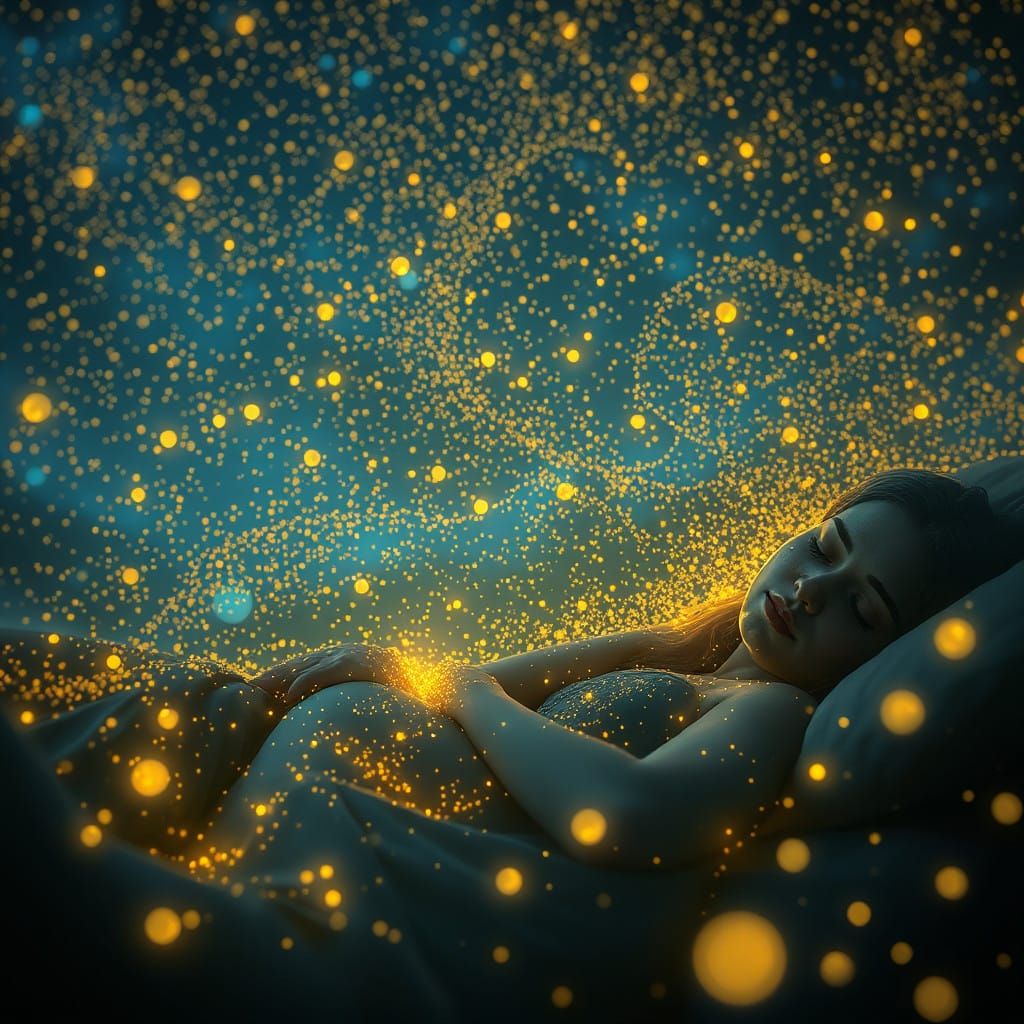 Dreamlike Realm of Ten Million Fireflies Illuminat... - AI Art