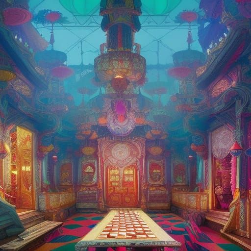 gingerbread chess palace - AI Generated Artwork - NightCafe Creator