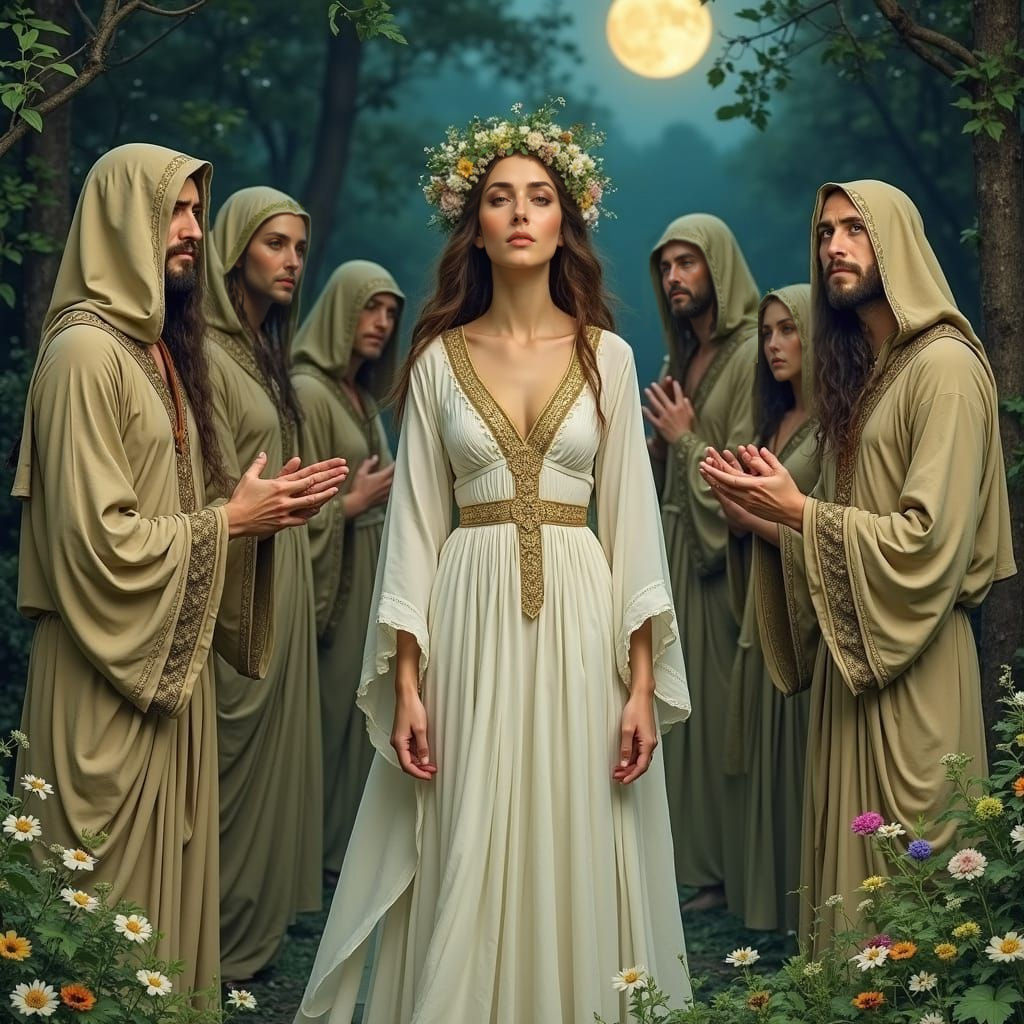 Celts - Ancient Druids Worship the Goddess Sequana in Mystic...