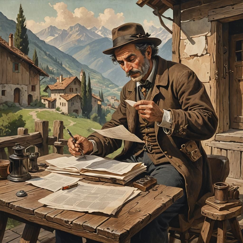 "Lucia" is reading her telegrams 😶 - AI Generated Artwork - NightCafe ...