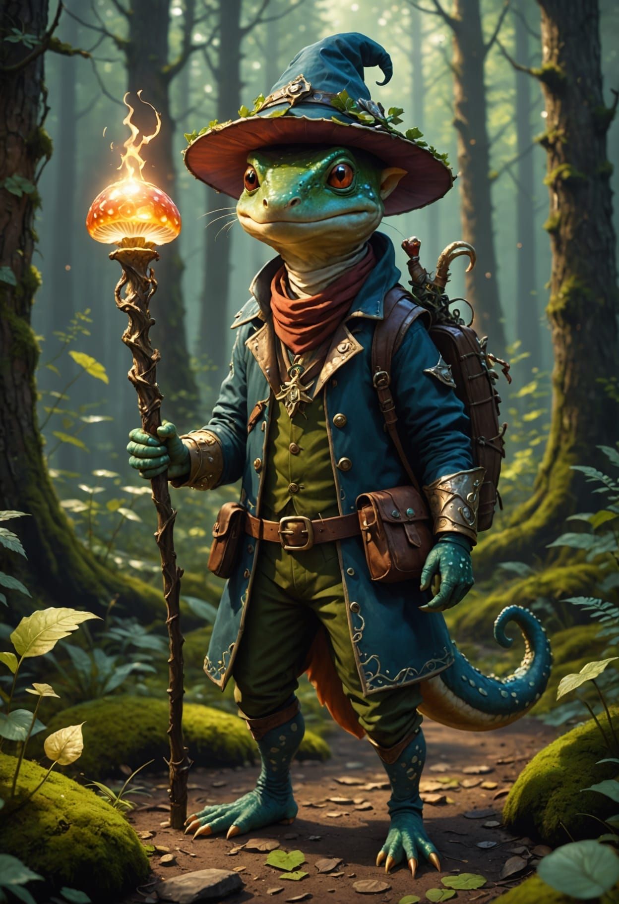 Surreal Woodland Shaman Reveals Ancient Forest Sec... - AI Art