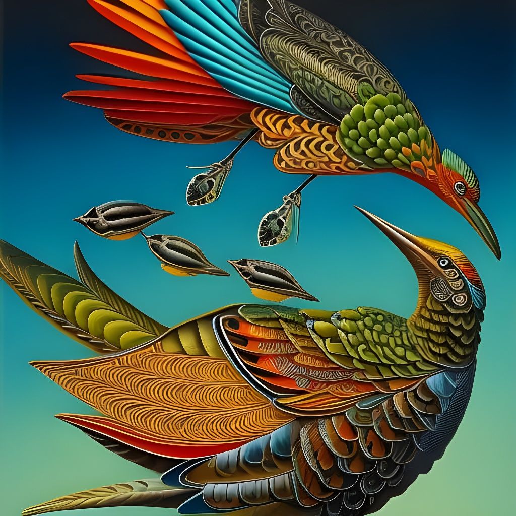 Mating Dance of the Kentauran Pseudo-Grouse - AI Generated Artwork ...