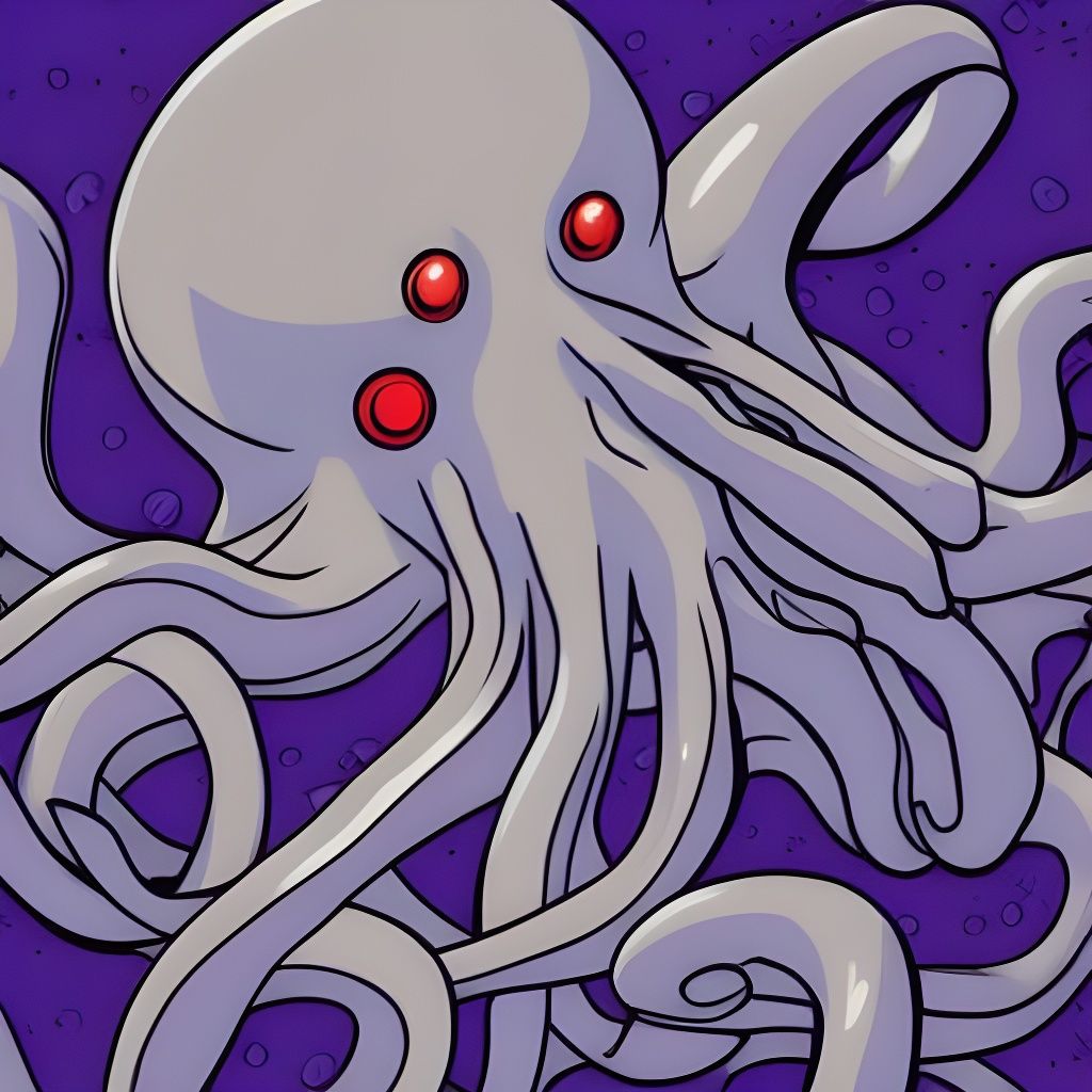 Paranoid Octopus In Deep Sea, detailed anime - AI Generated Artwork ...
