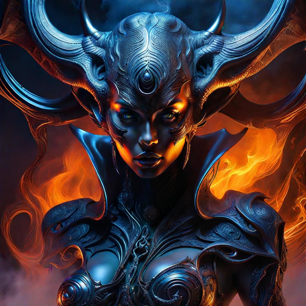 female demon - AI Generated Artwork - NightCafe Creator