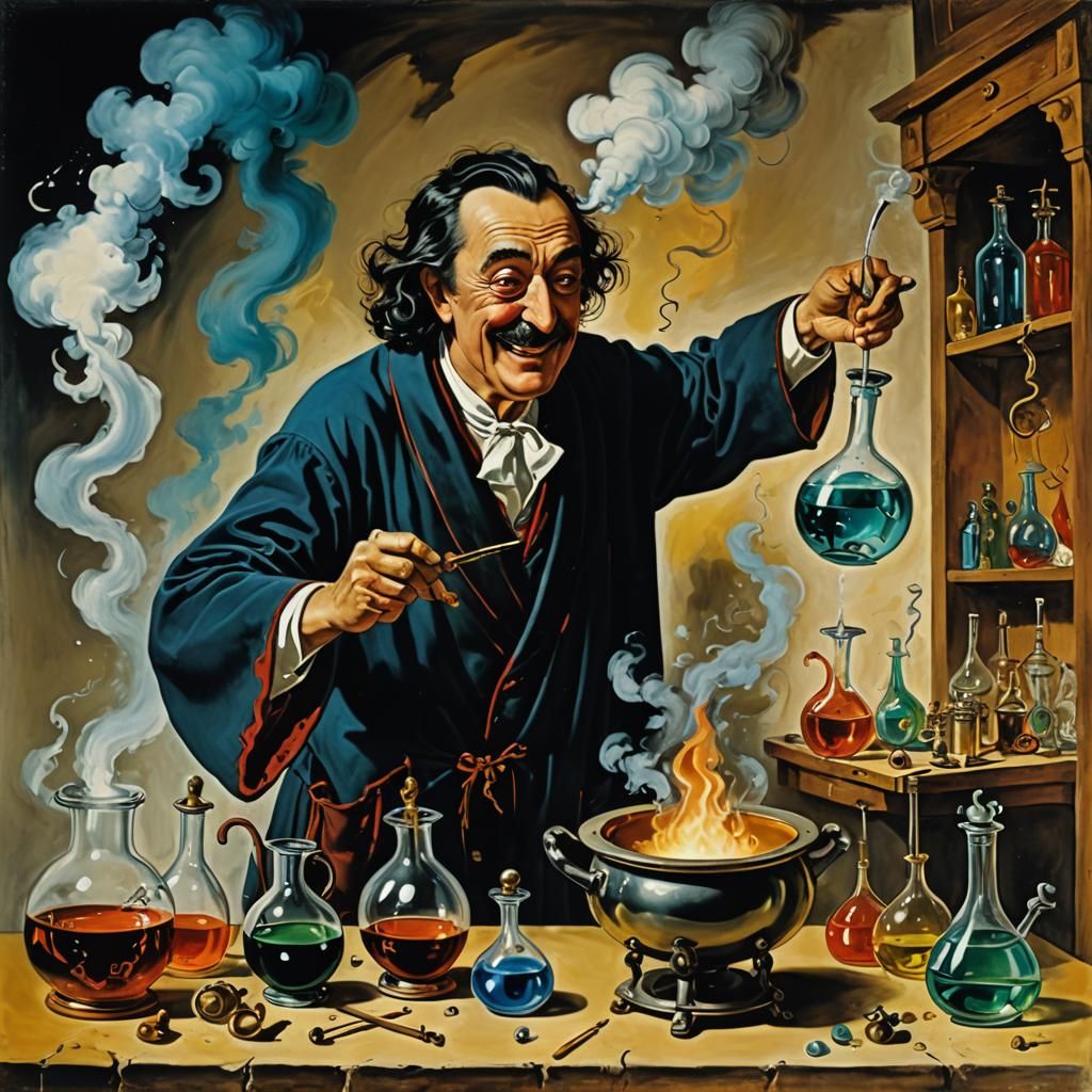 The Laughing Alchemist - AI Generated Artwork - NightCafe Creator