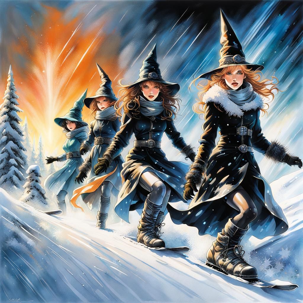 Winter Coven 2 - AI Generated Artwork - NightCafe Creator