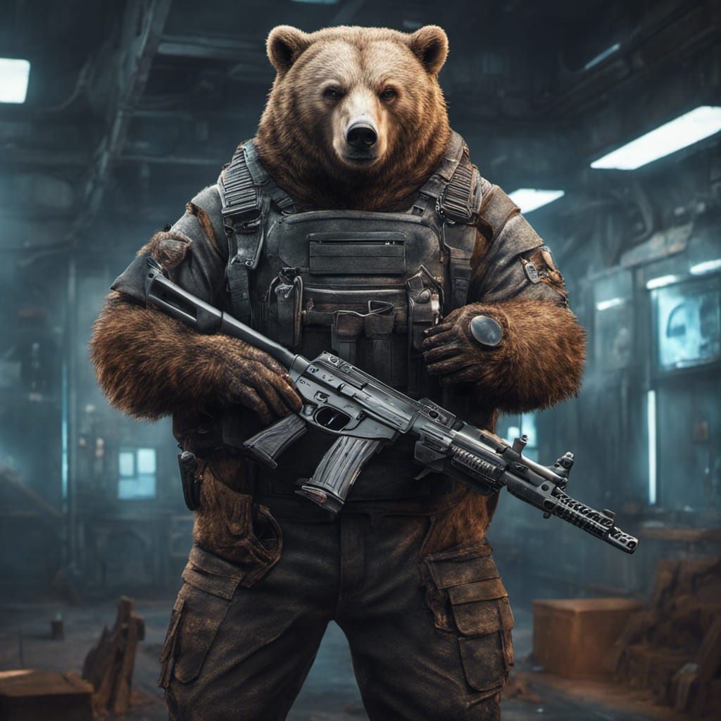 Animal army - bear - AI Generated Artwork - NightCafe Creator
