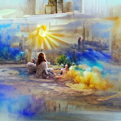 Mary anointing Jesus with oil 8k resolution concept art impressionism ...