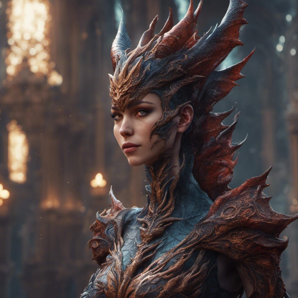 Draconian girl - AI Generated Artwork - NightCafe Creator
