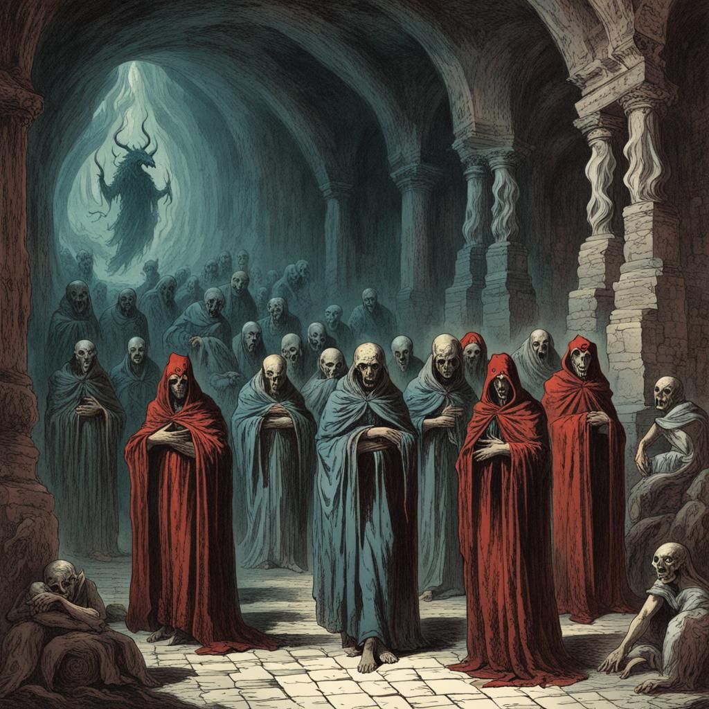 the seven demon princes of hell,catacombs,Versailles french patterns,in ...