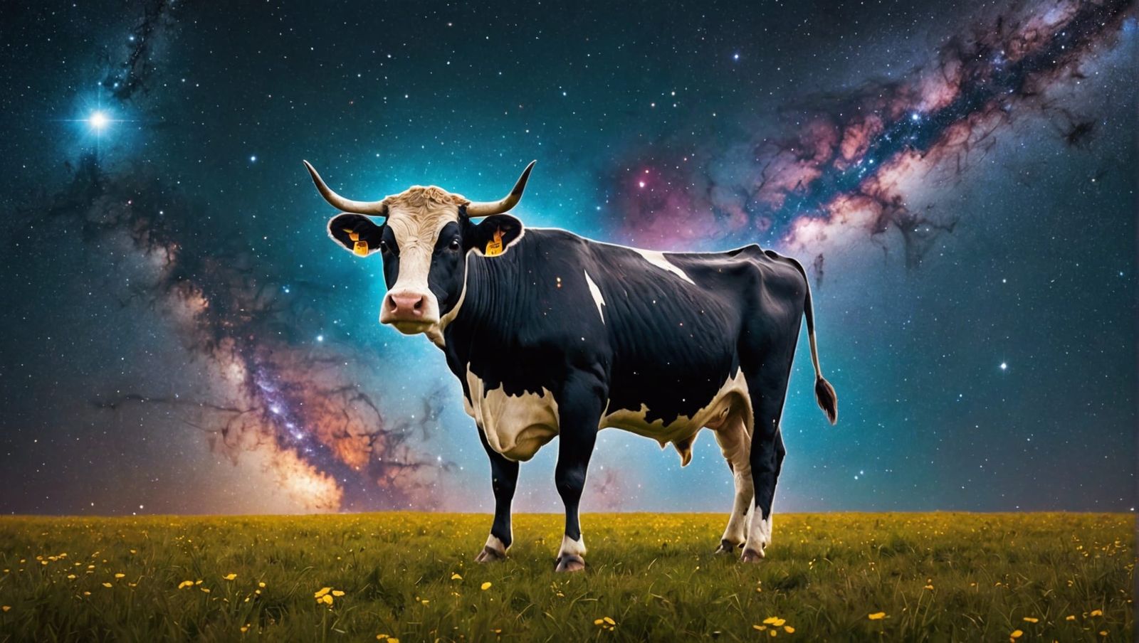 A Cosmic cow - AI Generated Artwork - NightCafe Creator
