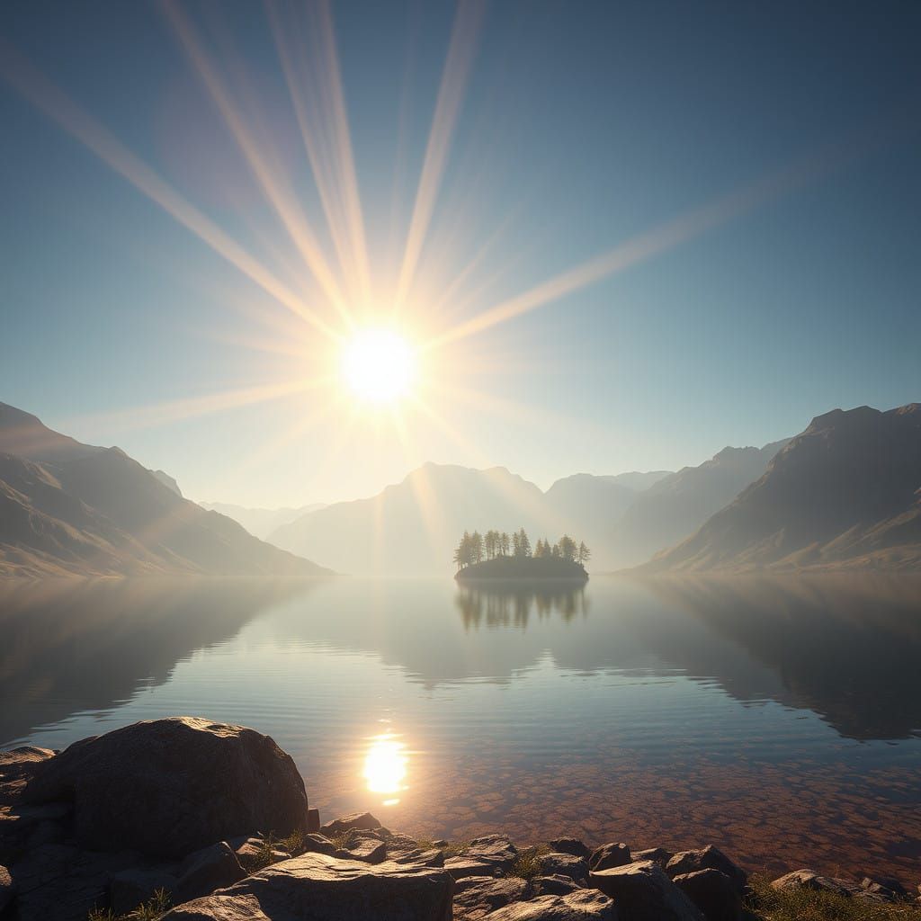 Hyper Realistic Bible Illuminated by Radiant Sunse... - AI Art