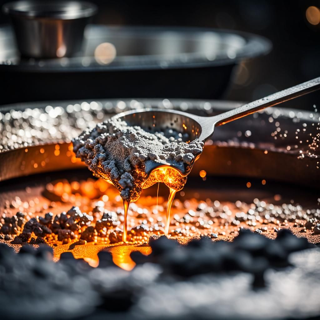 Smelting silver - AI Generated Artwork - NightCafe Creator