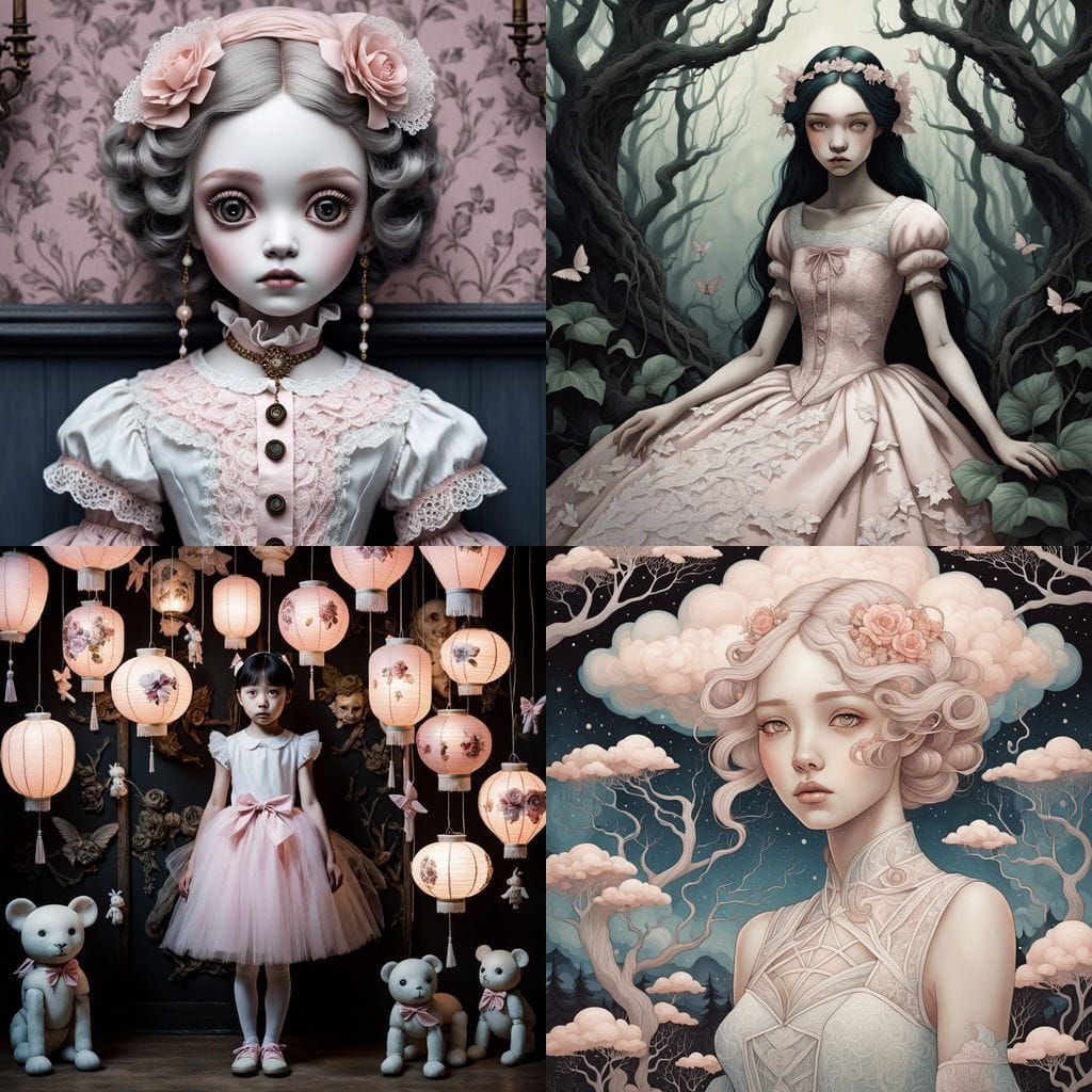 Morute aesthetic - Gloomy Cute Hyper Realism in Pale Pink