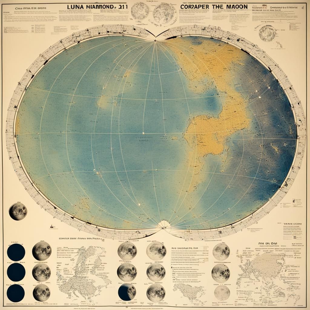 Photo-map of the moon - real data - AI Generated Artwork - NightCafe ...