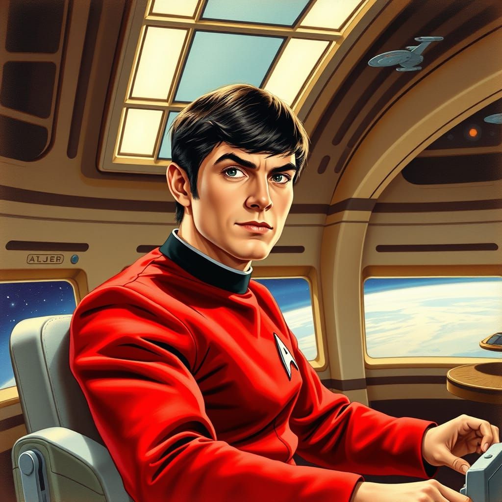 Lieutenant Riley on the U.S.S. Enterprise, Syd Mea... - AI Art