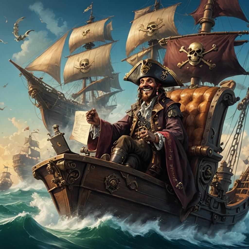 A happy pirate on board! - AI Generated Artwork - NightCafe Creator