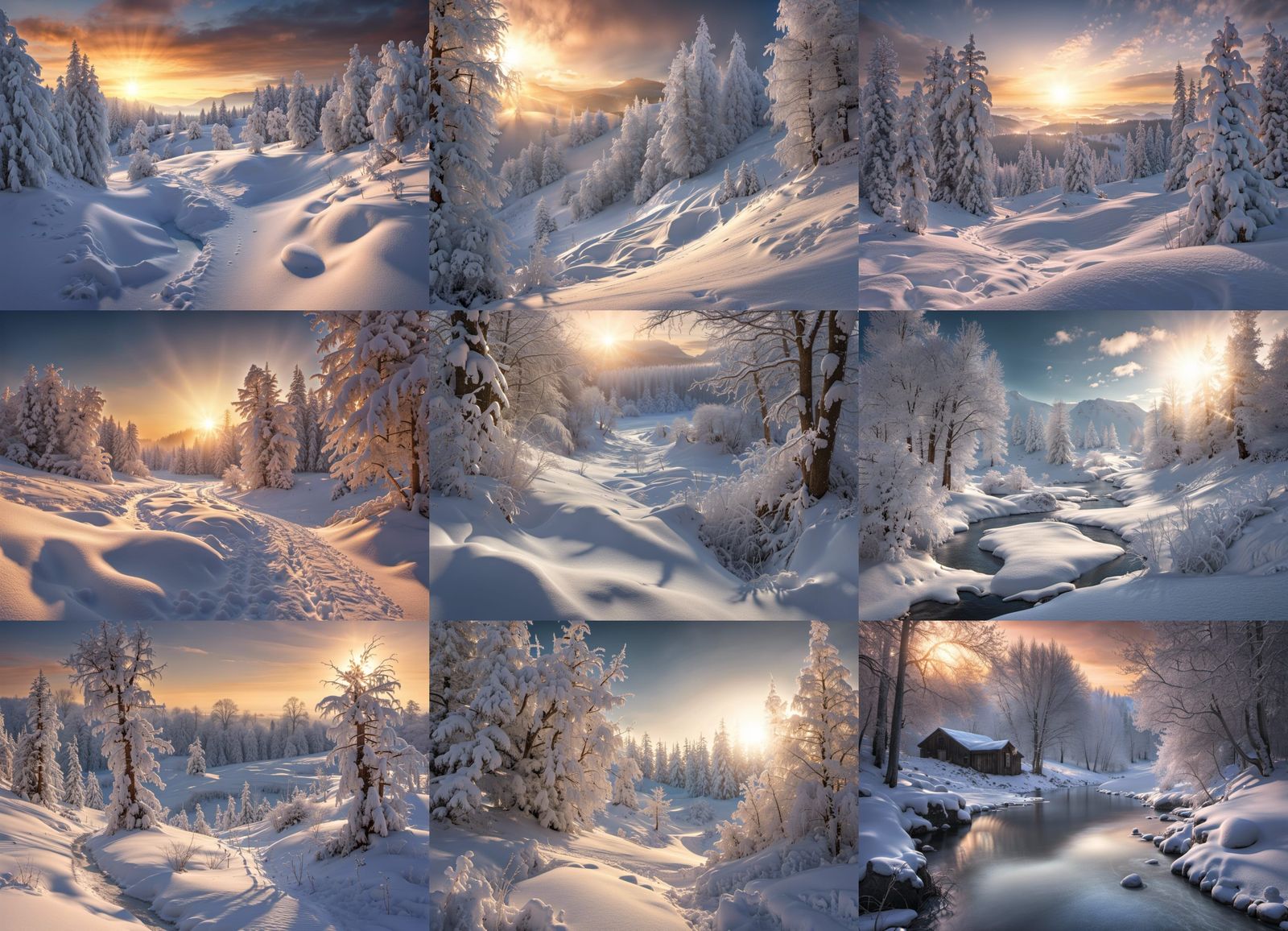 Strange mystical magical snowscape, extreme detail, hyper detailed ...