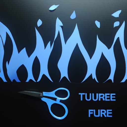 True Blue burning paper cuts - AI Generated Artwork - NightCafe Creator