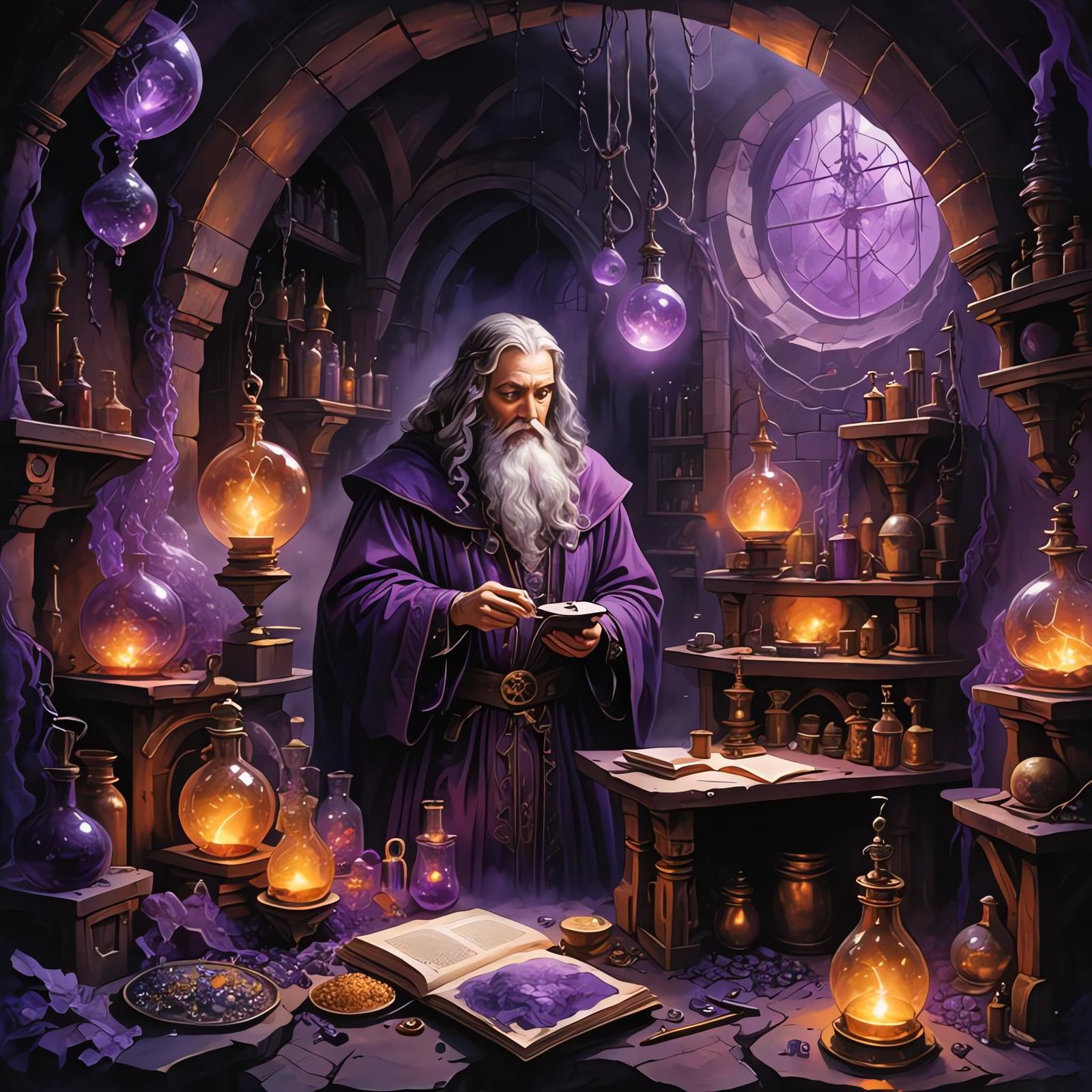 Purple Alchemy - AI Generated Artwork - NightCafe Creator