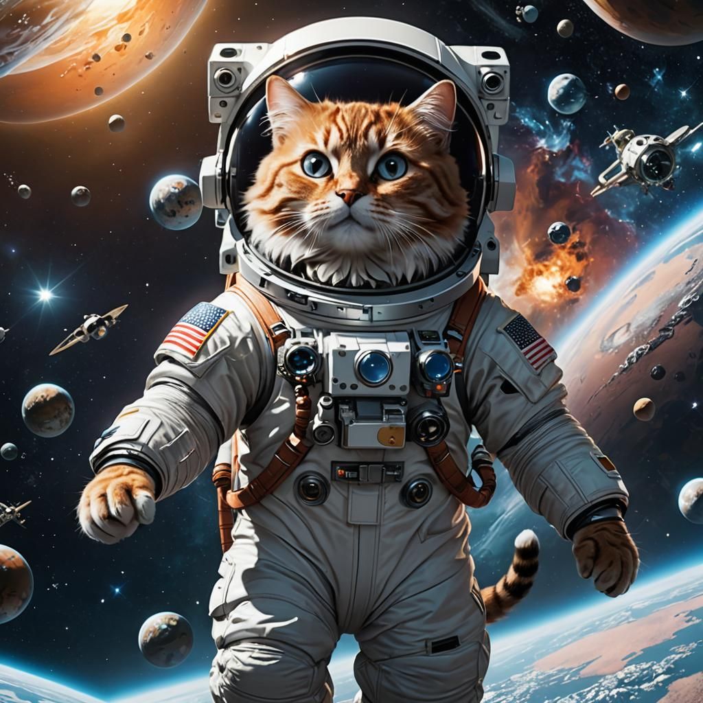 brave astro-meow - AI Generated Artwork - NightCafe Creator